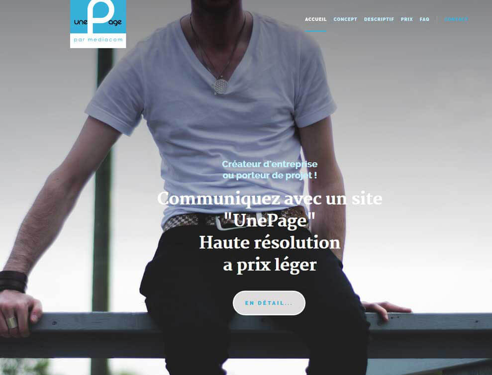 Le site Internet Dynamique "UNE Page" - Mediacom Studio